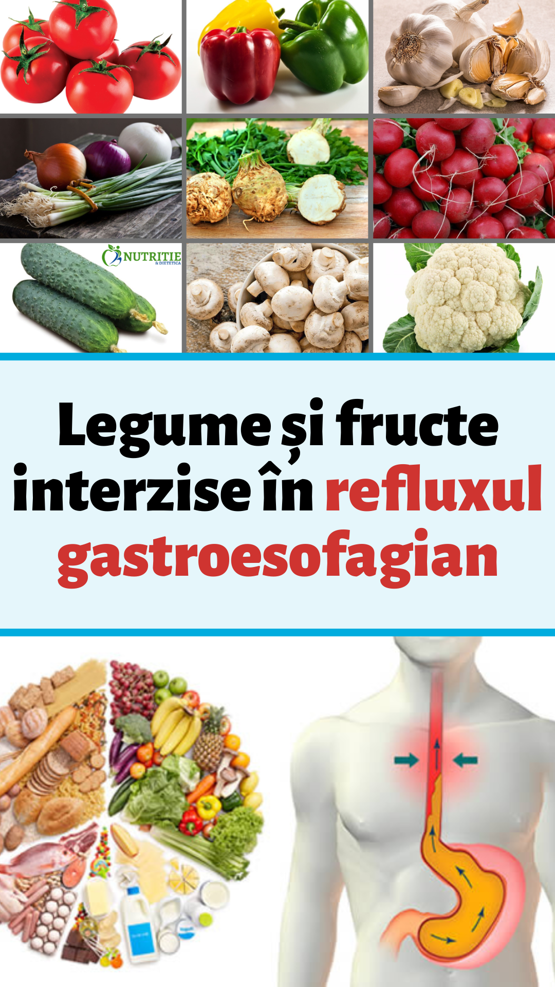 Legume și fructe interzise în refluxul gastroesofagian